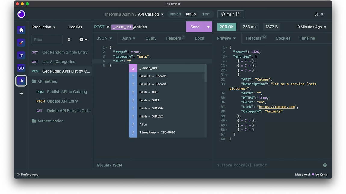 Insomnia: API Development Platform and Tool | Kong Inc.