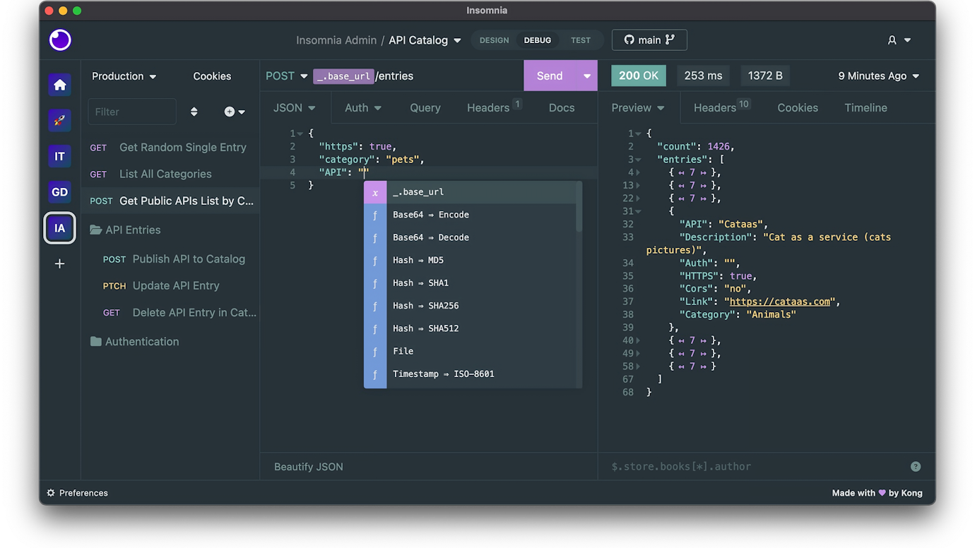 Insomnia: API Development Platform and Tool | Kong Inc.