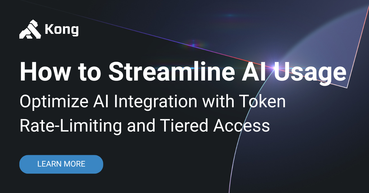 Streamline AI Usage with Token Rate-Limiting & Tiered Access | Kong Inc.
