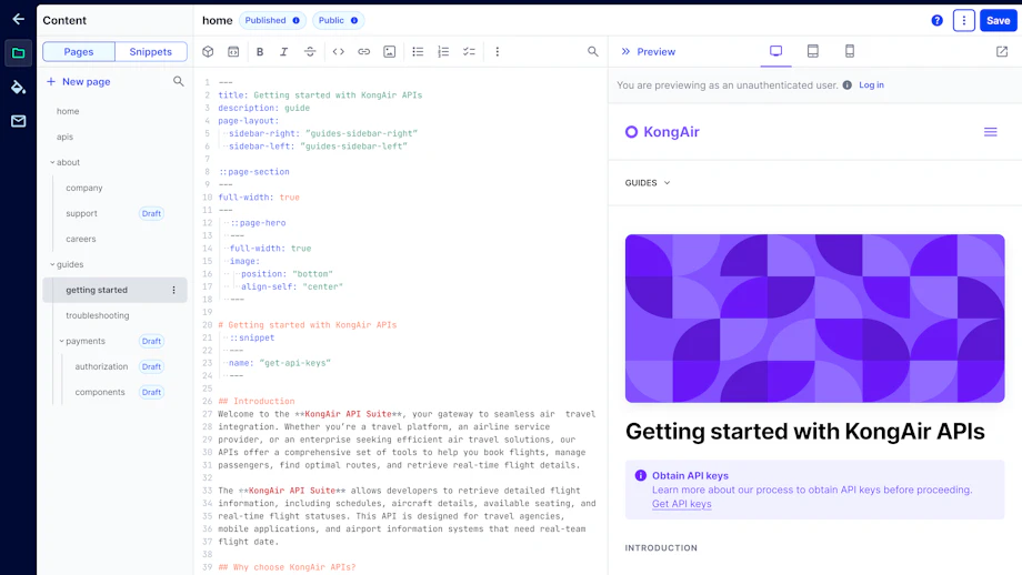 Developer Portal for APIs and Agents | Kong Inc.