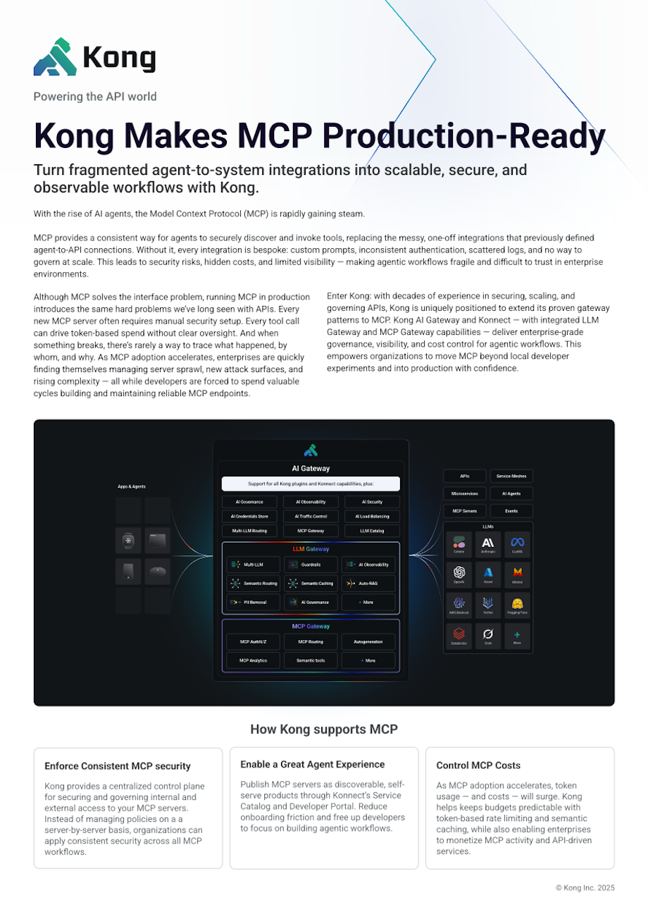 Kong MCP Gateway | Kong Inc.
