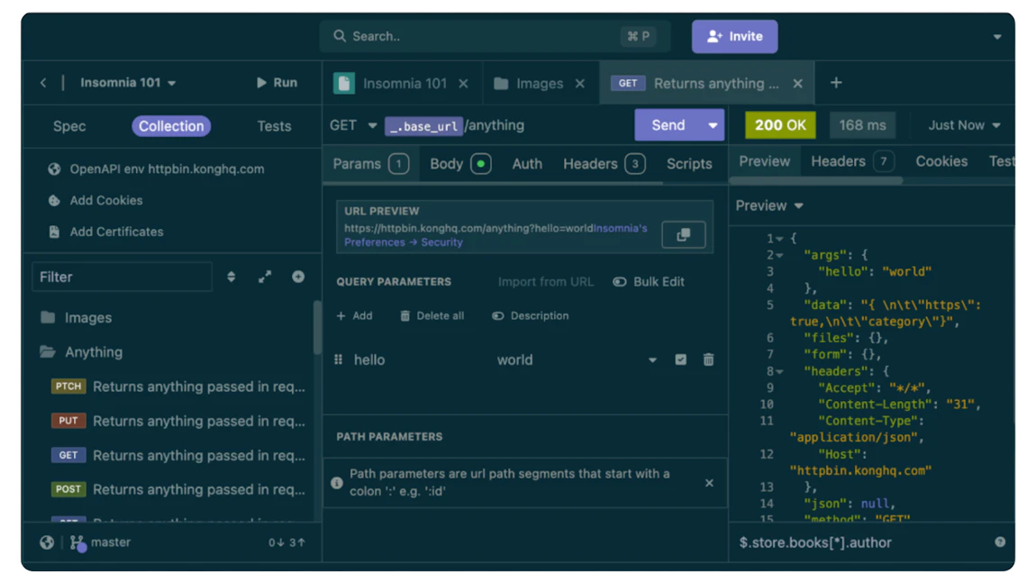 Insomnia for API & AI Testing and Development | Kong Inc.