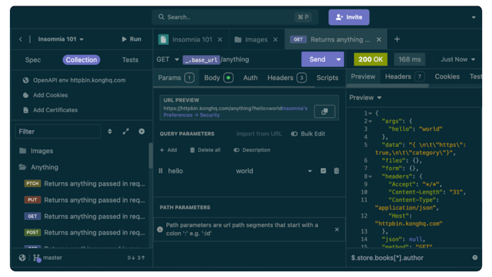 Insomnia: API Development Platform and Tool | Kong Inc.