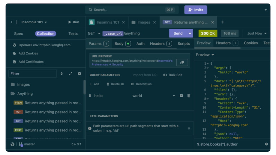 Insomnia: API Development Platform and Tool | Kong Inc.
